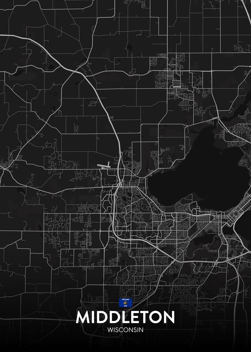 'Middleton WI' Poster, picture, metal print, paint by IMR Designs ...