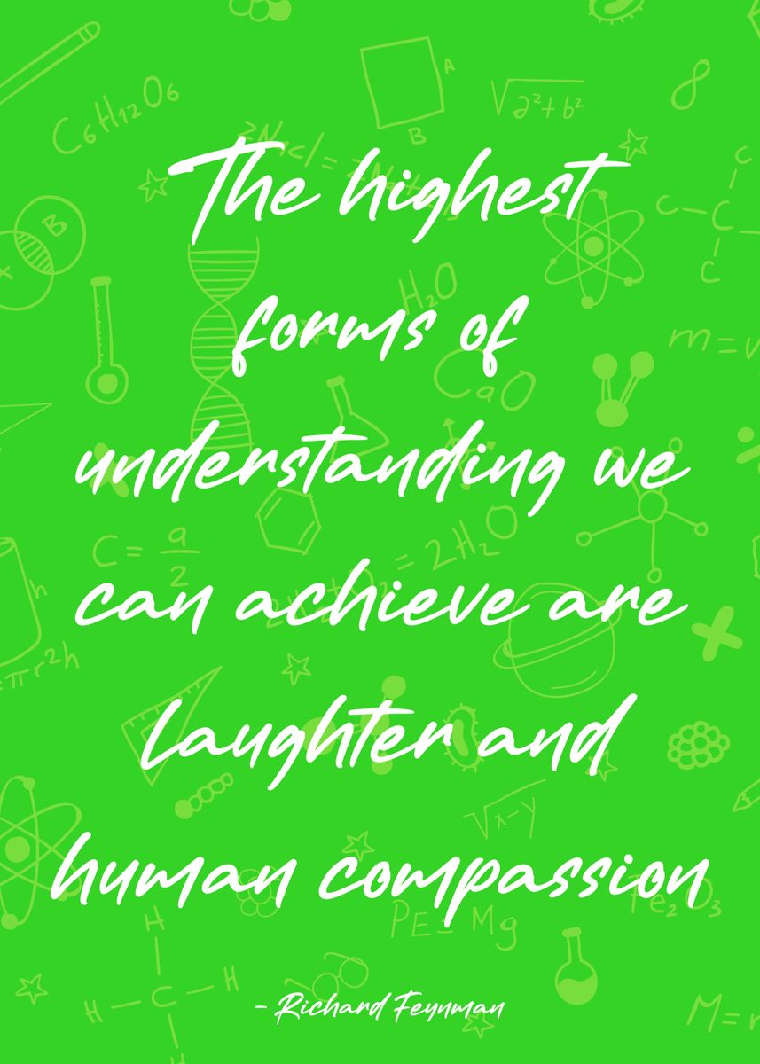 'Richard Feynman 3' Poster by Reflection Quotes | Displate