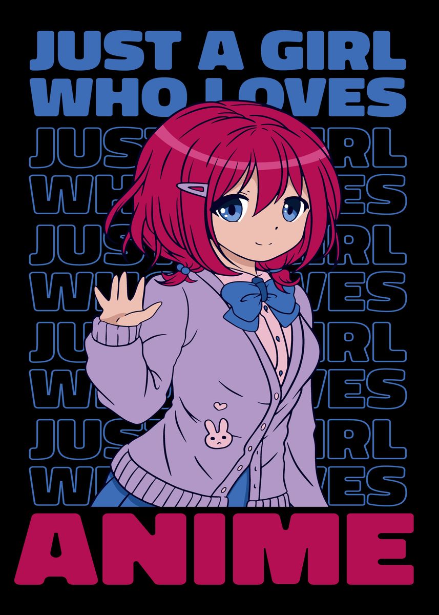 'Funny Anime Girl' Poster, picture, metal print, paint by Max Ronn ...