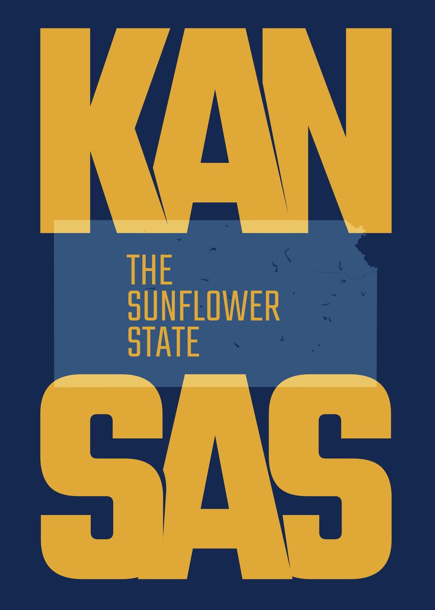 'KANSAS POSTER' Poster by Paulix Bed | Displate