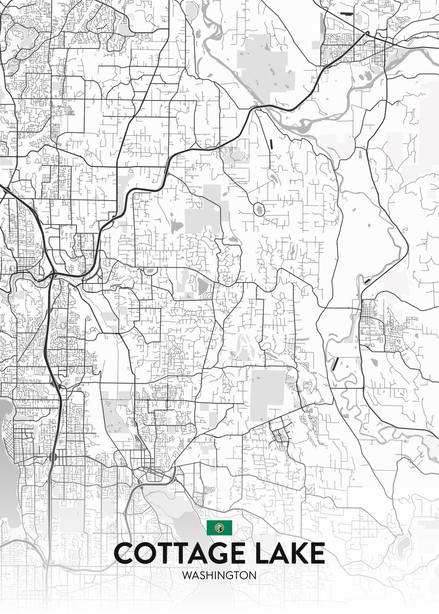 'Cottage Lake WA' Poster, picture, metal print, paint by IMR Designs ...