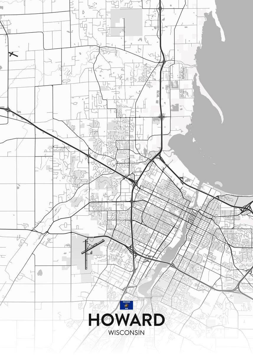 'Howard WI' Poster, picture, metal print, paint by IMR Designs | Displate