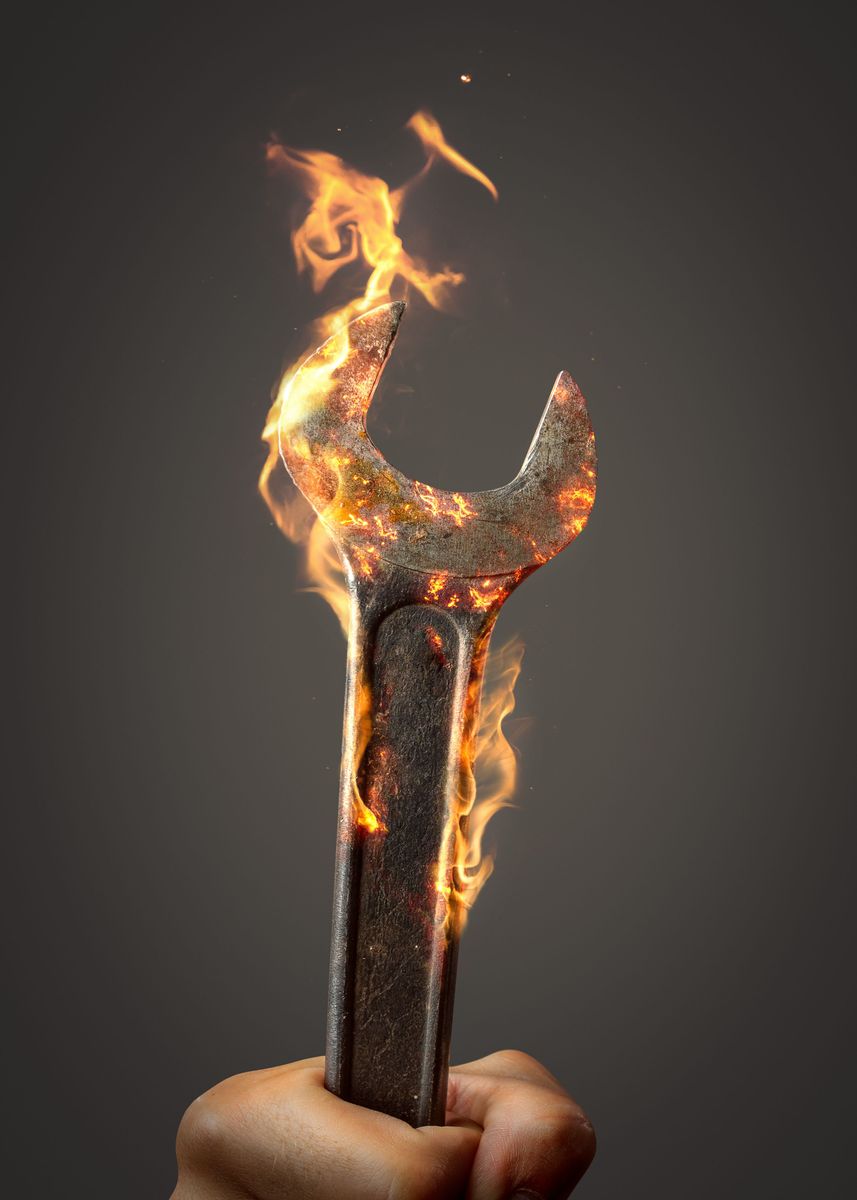 'Wrench On Fire' Poster by photoschmidt | Displate