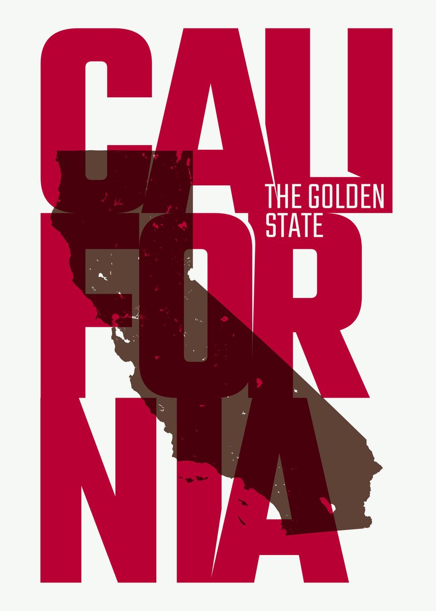 'CALIFORNIA POSTER' Poster by Paulix Bed | Displate