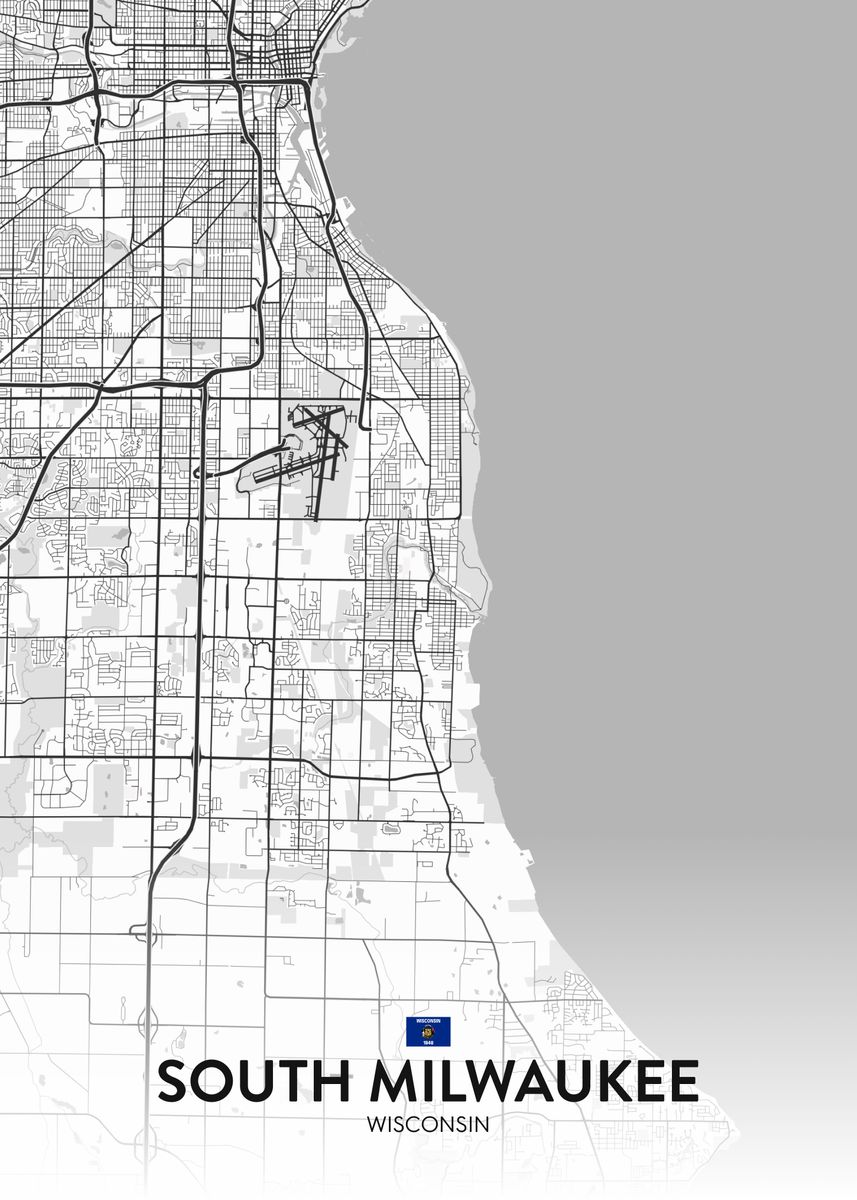 'South Milwaukee WI' Poster, picture, metal print, paint by IMR Designs ...