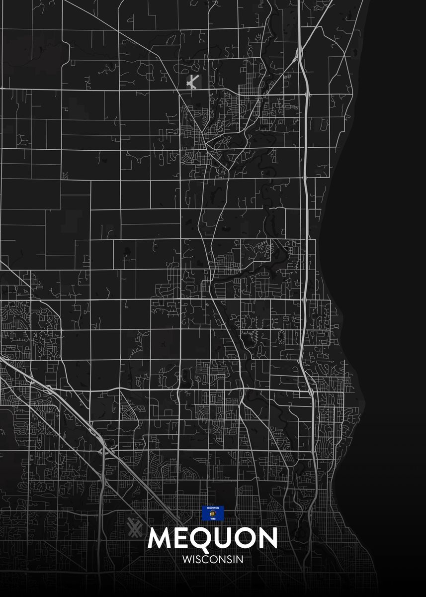 'Mequon WI' Poster, picture, metal print, paint by IMR Designs | Displate