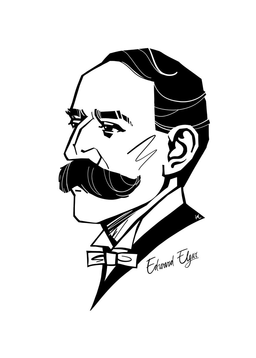 'Edward Elgar' Poster, picture, metal print, paint by Irina Ivanova ...
