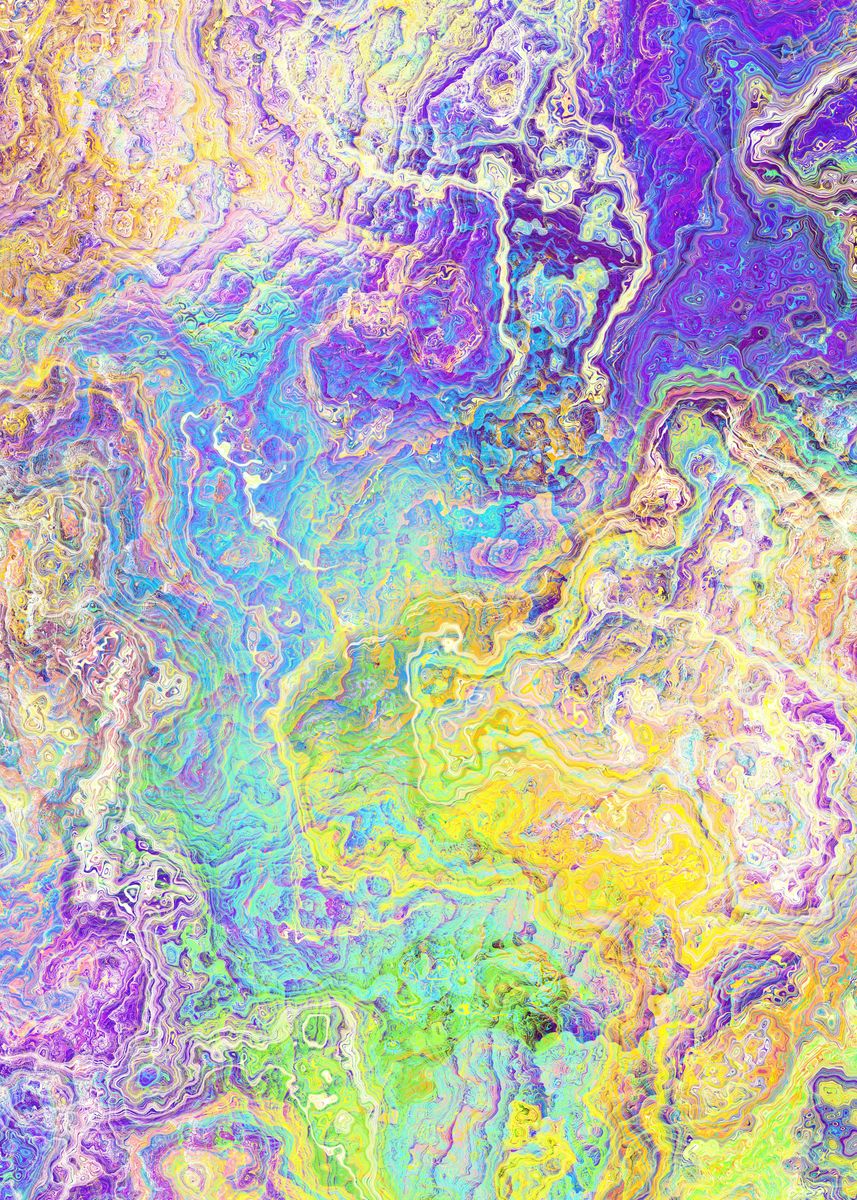 'Psychedelic Marble 11' Poster by Aloke Design | Displate