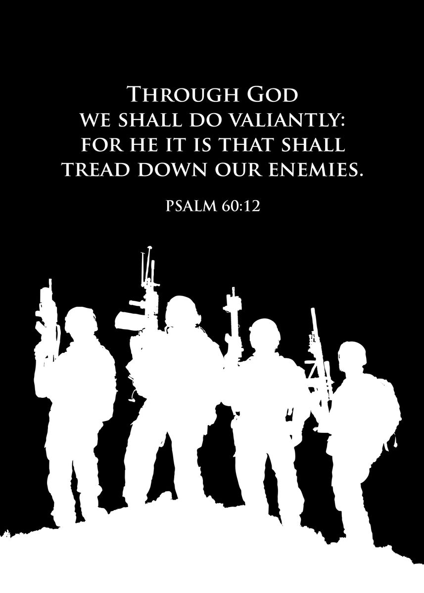 'Psalm 60 12' Poster, picture, metal print, paint by ABConcepts | Displate