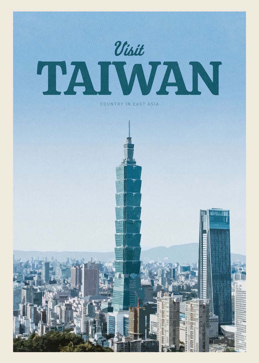 'Visit Taiwan' Poster, picture, metal print, paint by Mercury Club ...