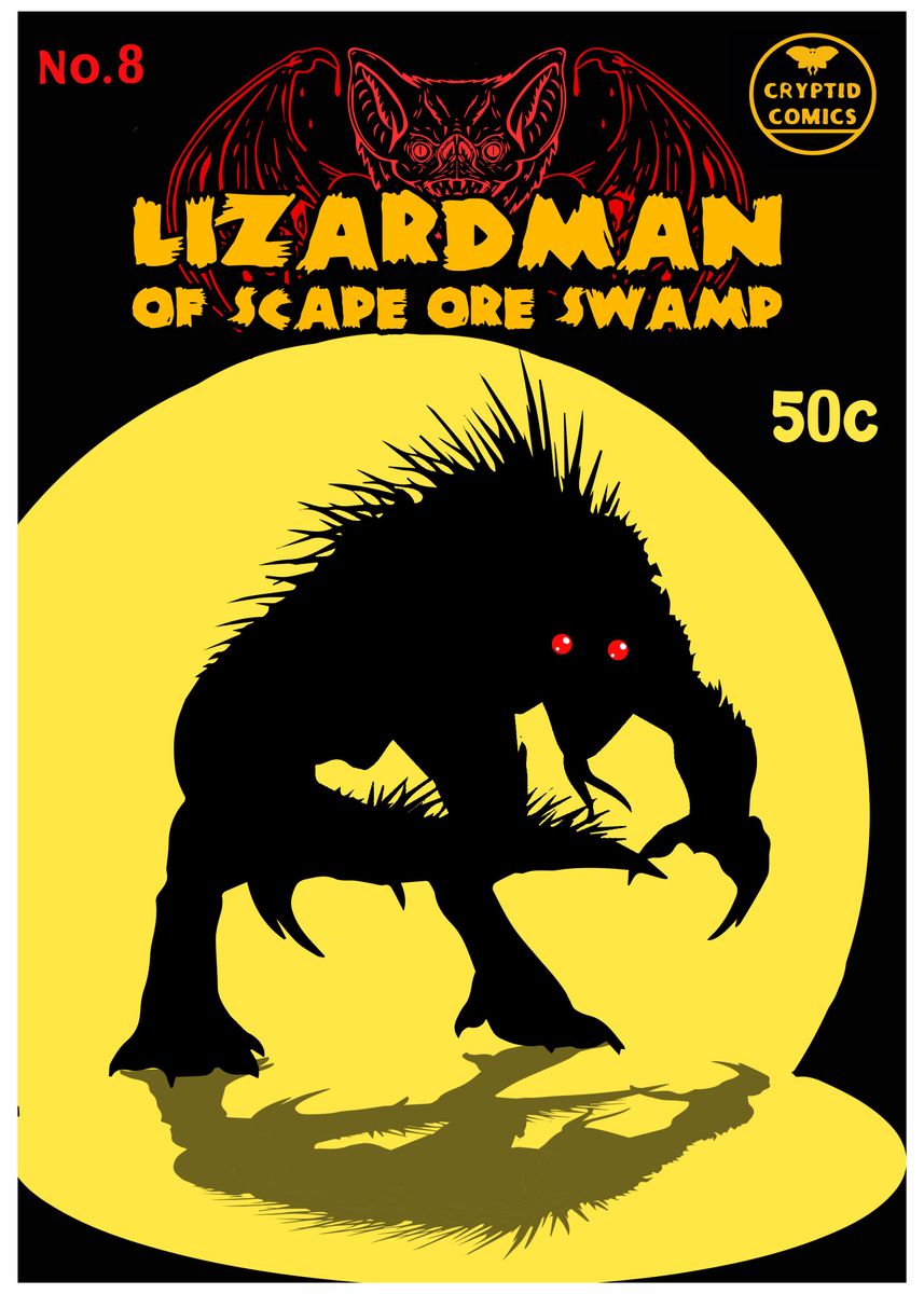 'LIZRDMAN VINTAGE COMIC' Poster, picture, metal print, paint by ...