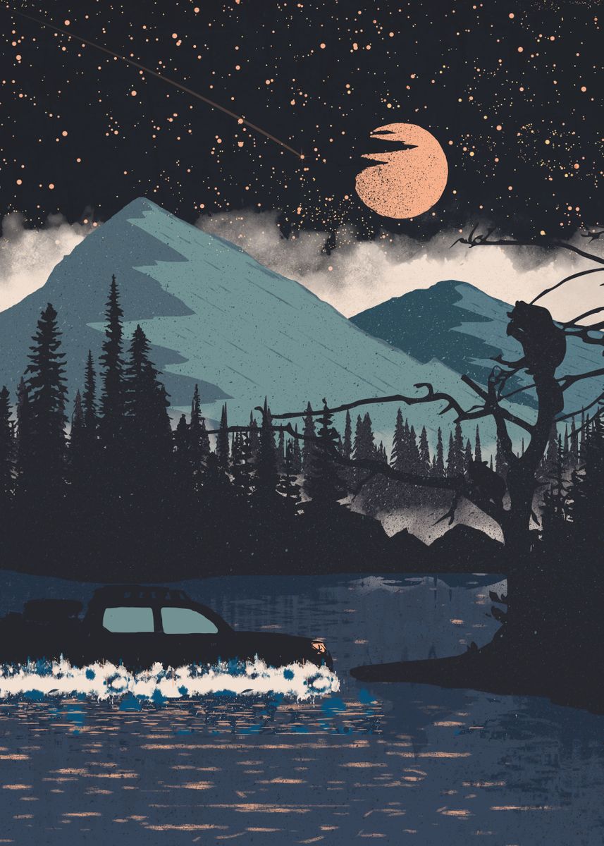 'Expedition' Poster, picture, metal print, paint by One Red Fox | Displate