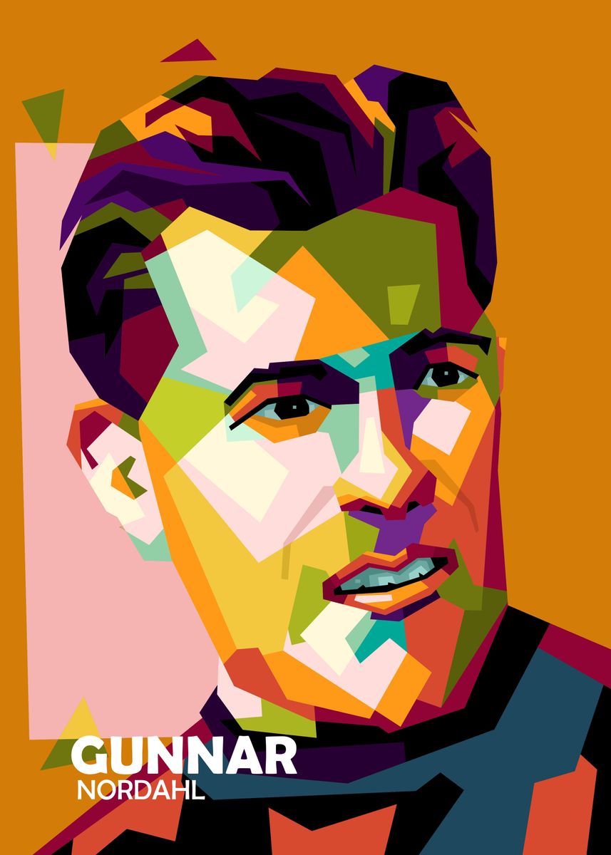 'Gunnar Nordahl WPAP ART' Poster by AMIRUDIN 06 | Displate