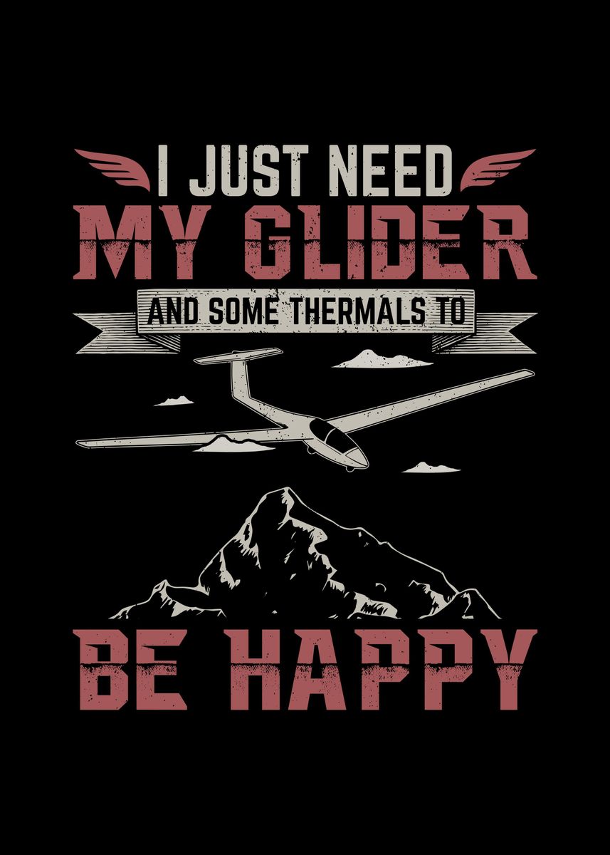 'Soaring Sailplane Gifts' Poster by TW Design | Displate