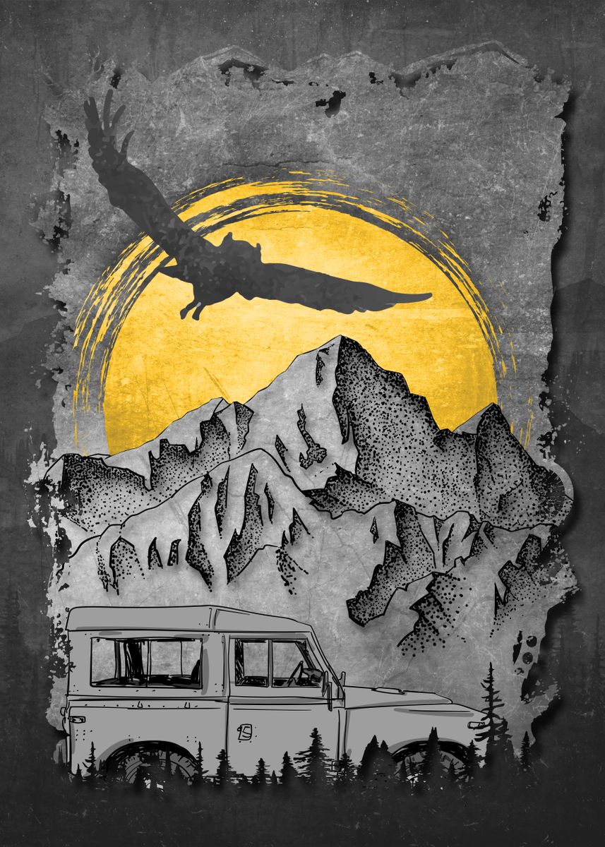 'Expedition' Poster, picture, metal print, paint by One Red Fox | Displate