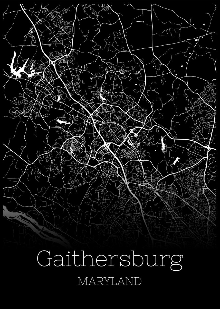 'Gaithersburg Maryland' Poster, picture, metal print, paint by ...