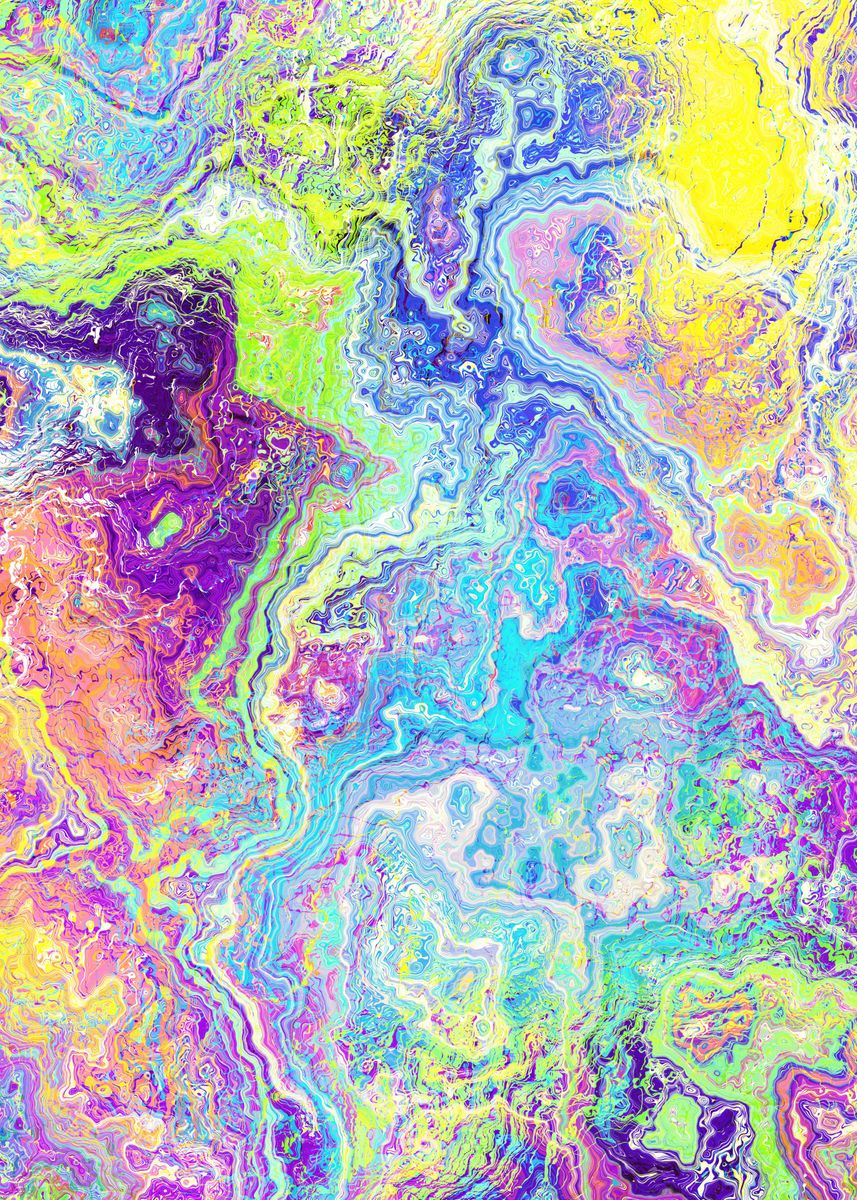 'Psychedelic Marble 13' Poster by Aloke Design | Displate