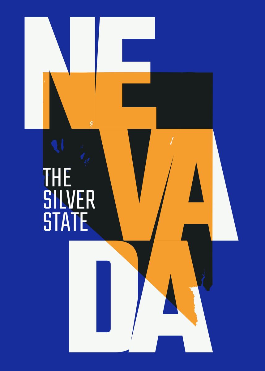 'NEVADA POSTER' Poster, picture, metal print, paint by Paulix Bed ...