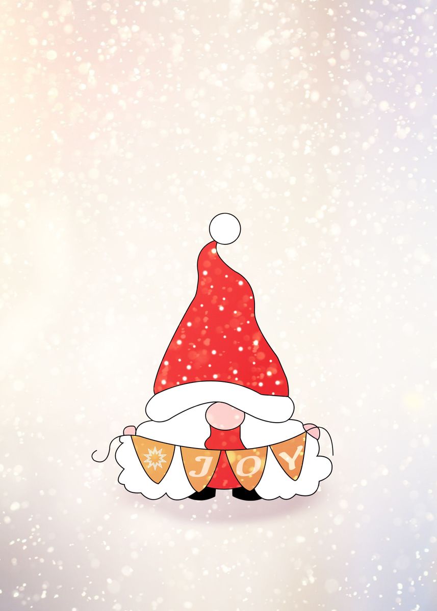 'Christmas gnome' Poster, picture, metal print, paint by Hristiyana ...