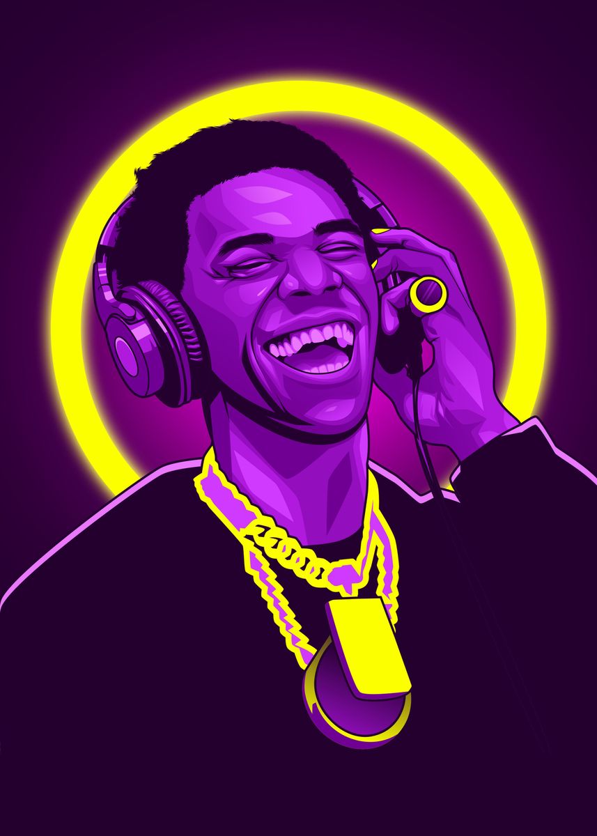 'A Boogie wit da Hoodie' Poster, picture, metal print, paint by ...