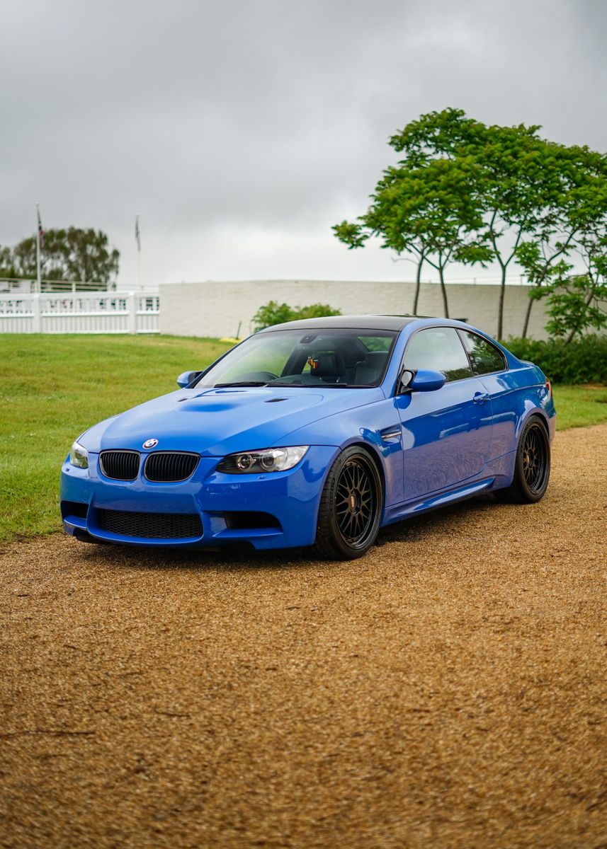 'E92 in Laguna Seca Blue ' Poster, picture, metal print, paint by ...