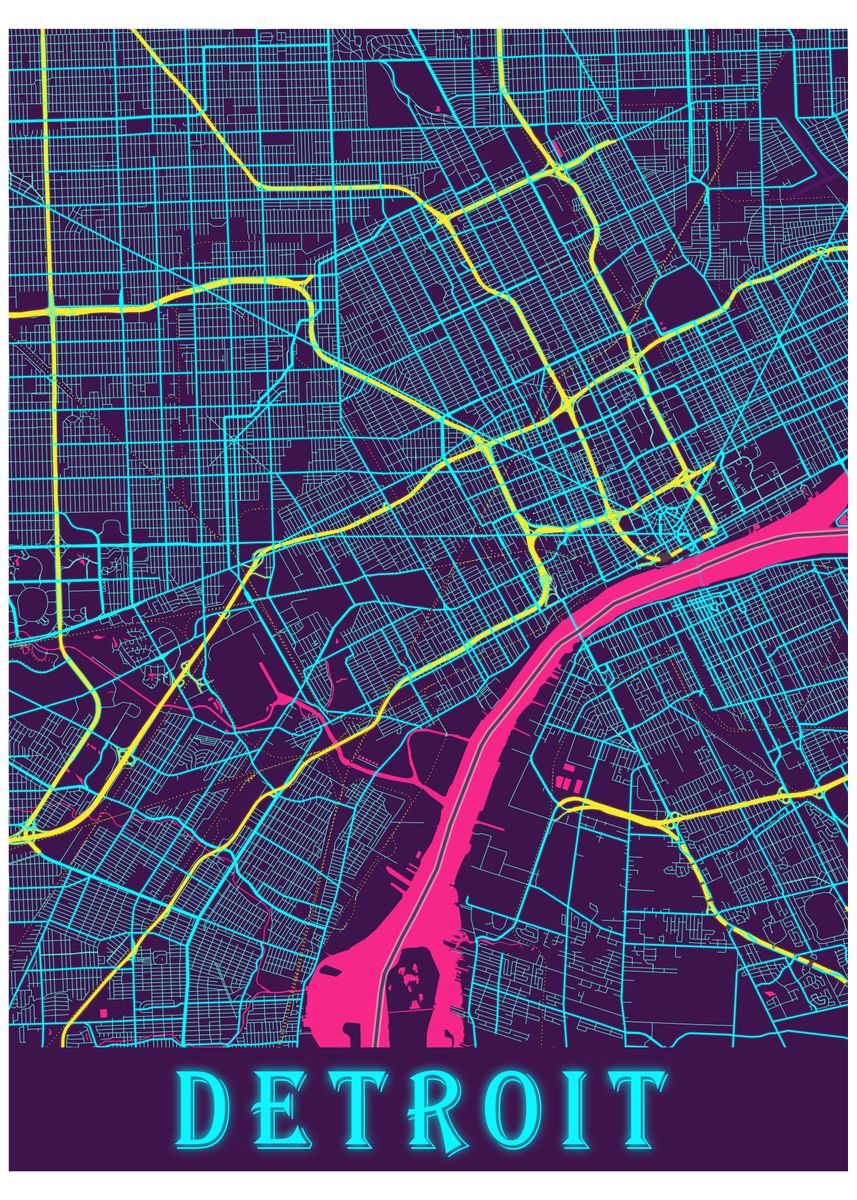 'DETROIT ' Poster, picture, metal print, paint by Brock Lesnar | Displate