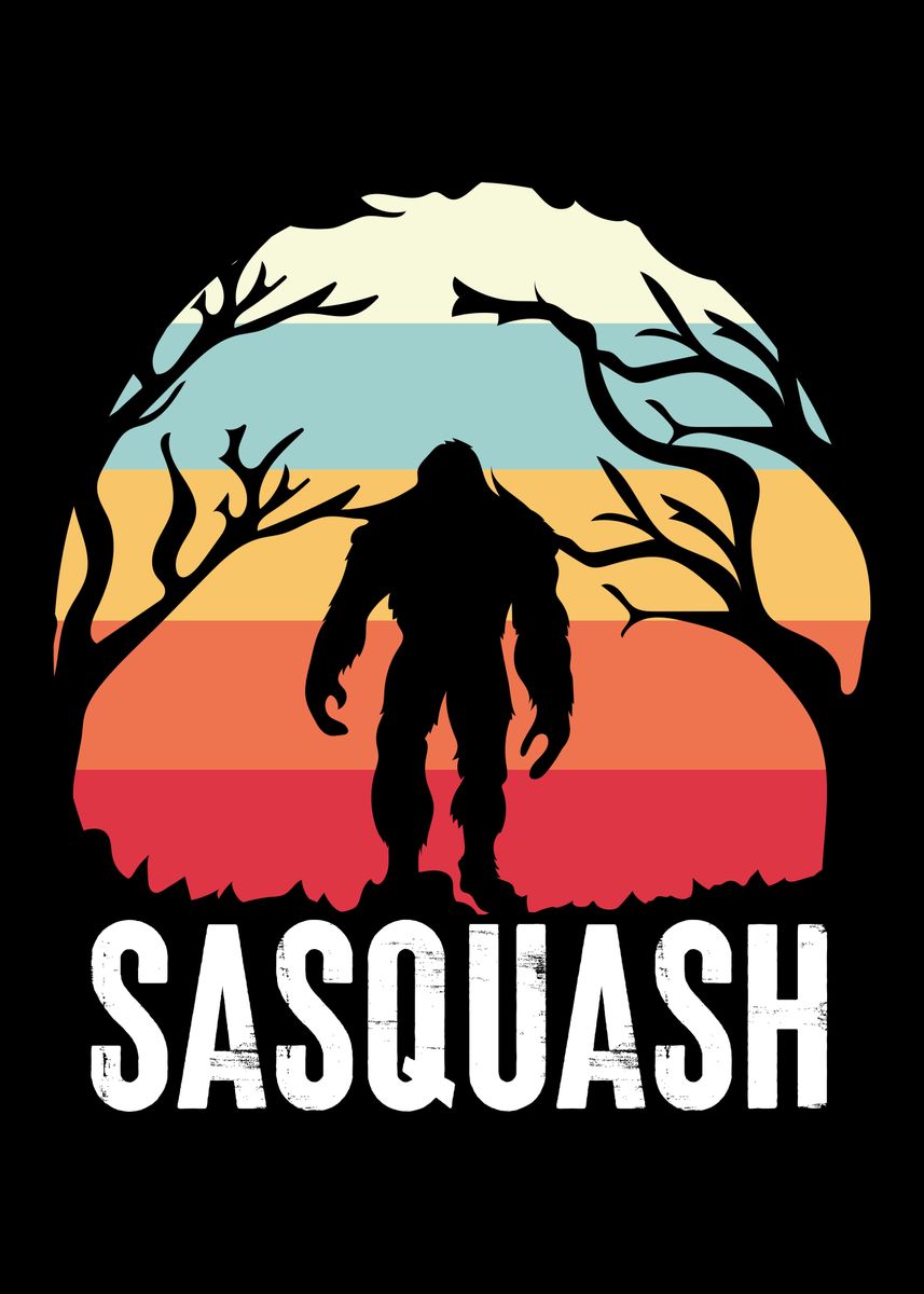 'Sasquatch Vintage Bigfoot' Poster, picture, metal print, paint by Phil ...