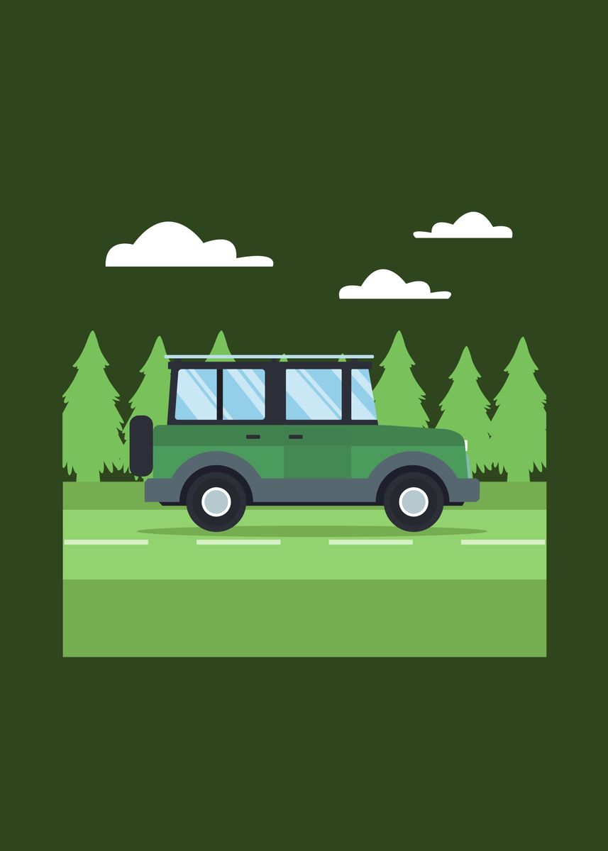 'Minimalist Car Decor 50' Poster, picture, metal print, paint by Oizy ...