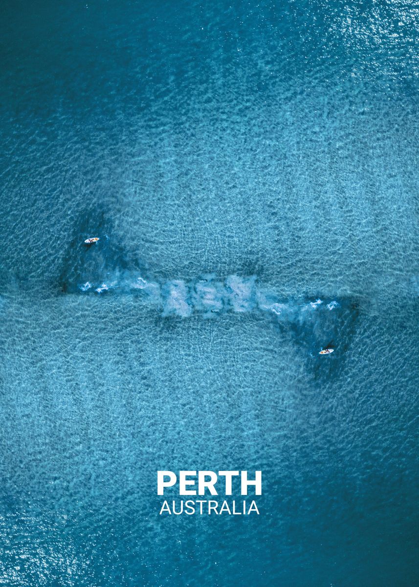 'Perth Australia from Above' Poster, picture, metal print, paint by ...