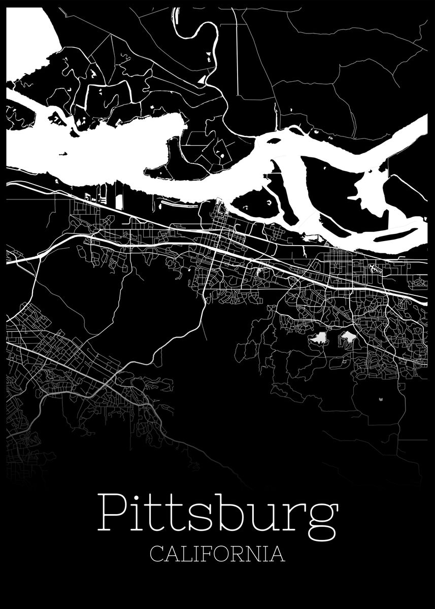 'Pittsburg California ' Poster, picture, metal print, paint by ...