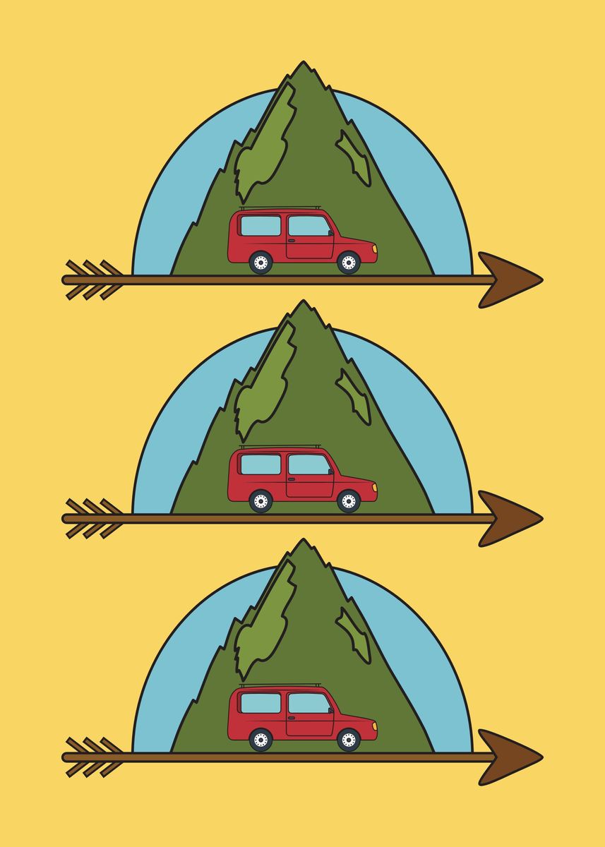 'Minimalist Car Decor 44' Poster, picture, metal print, paint by Oizy ...