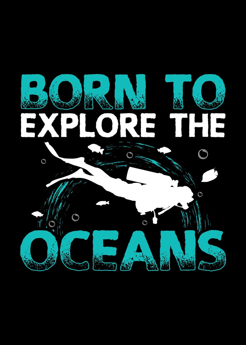 'Diving Hobby Diver Gifts' Poster, picture, metal print, paint by TW ...