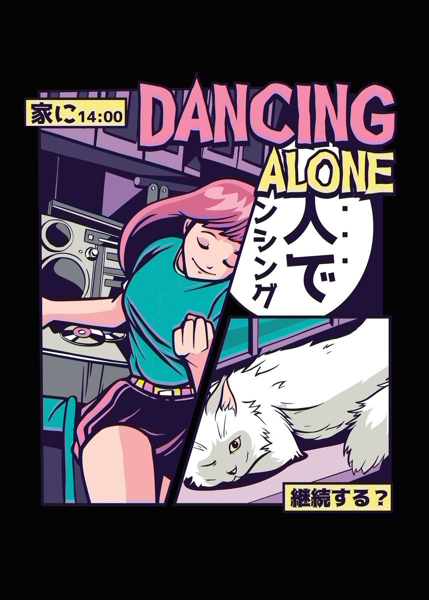 'Anime vaporwave comics' Poster by Simon Darren | Displate