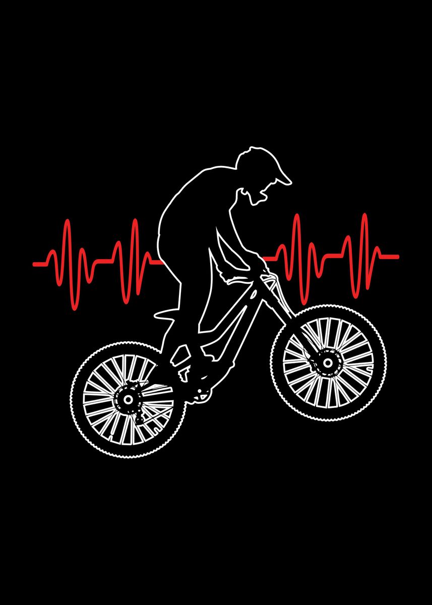 'Heartbeat Bike' Poster by FunnyGifts | Displate