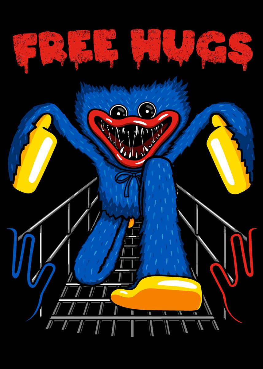 'Scary Hug' Poster, picture, metal print, paint by Rafael Jurado ...