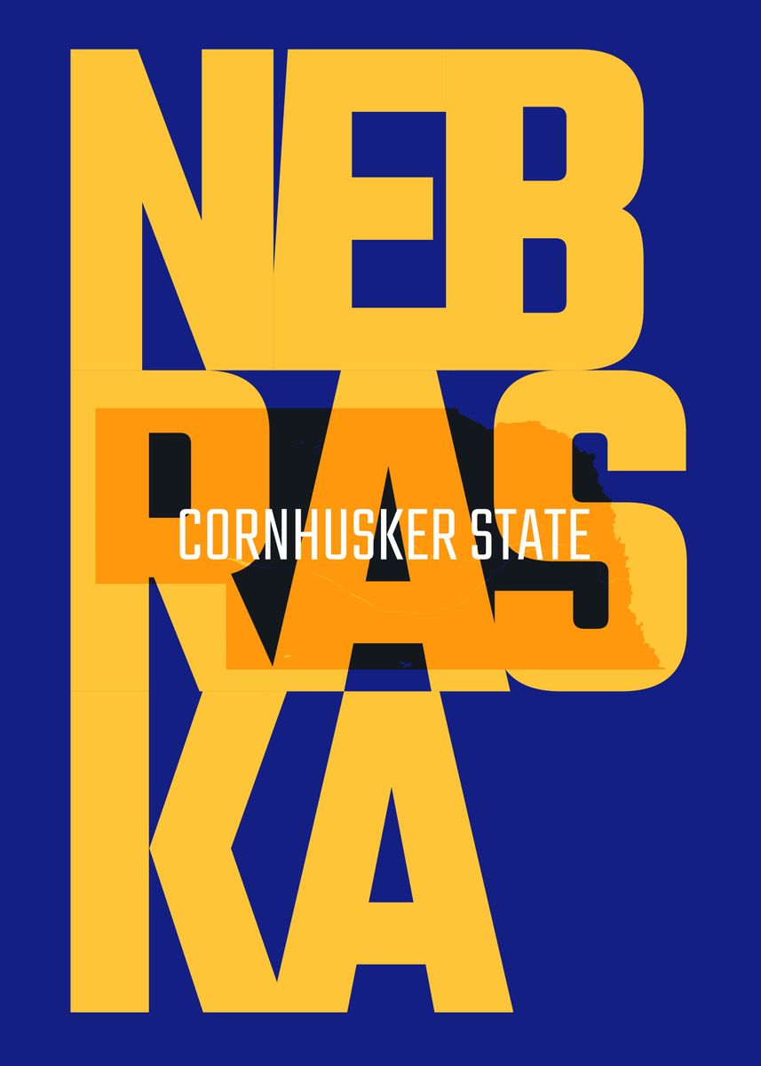 'NEBRASKA POSTER' Poster, picture, metal print, paint by Paulix Bed ...
