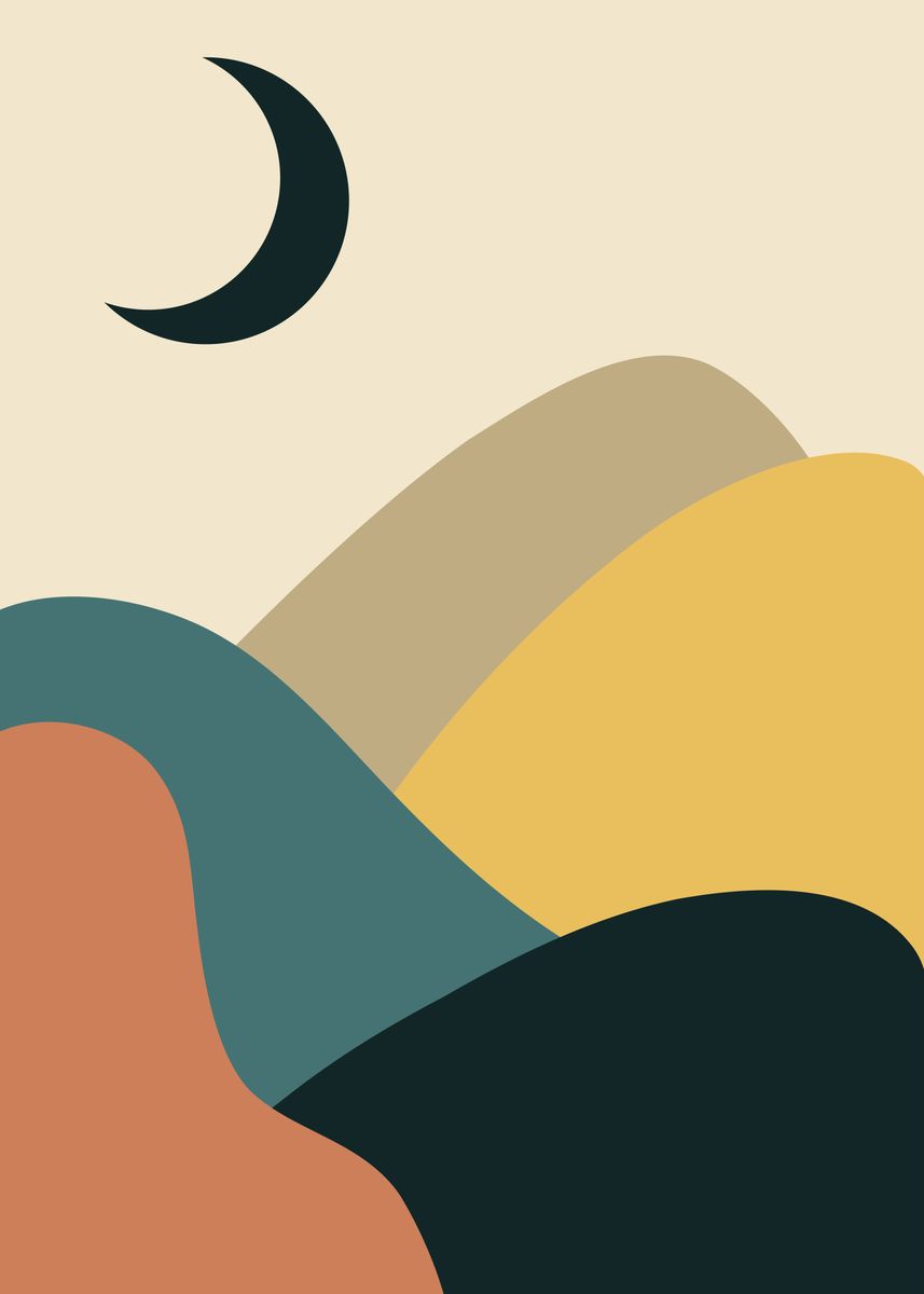 'Mountain layout design' Poster by Dadan Andriyana | Displate