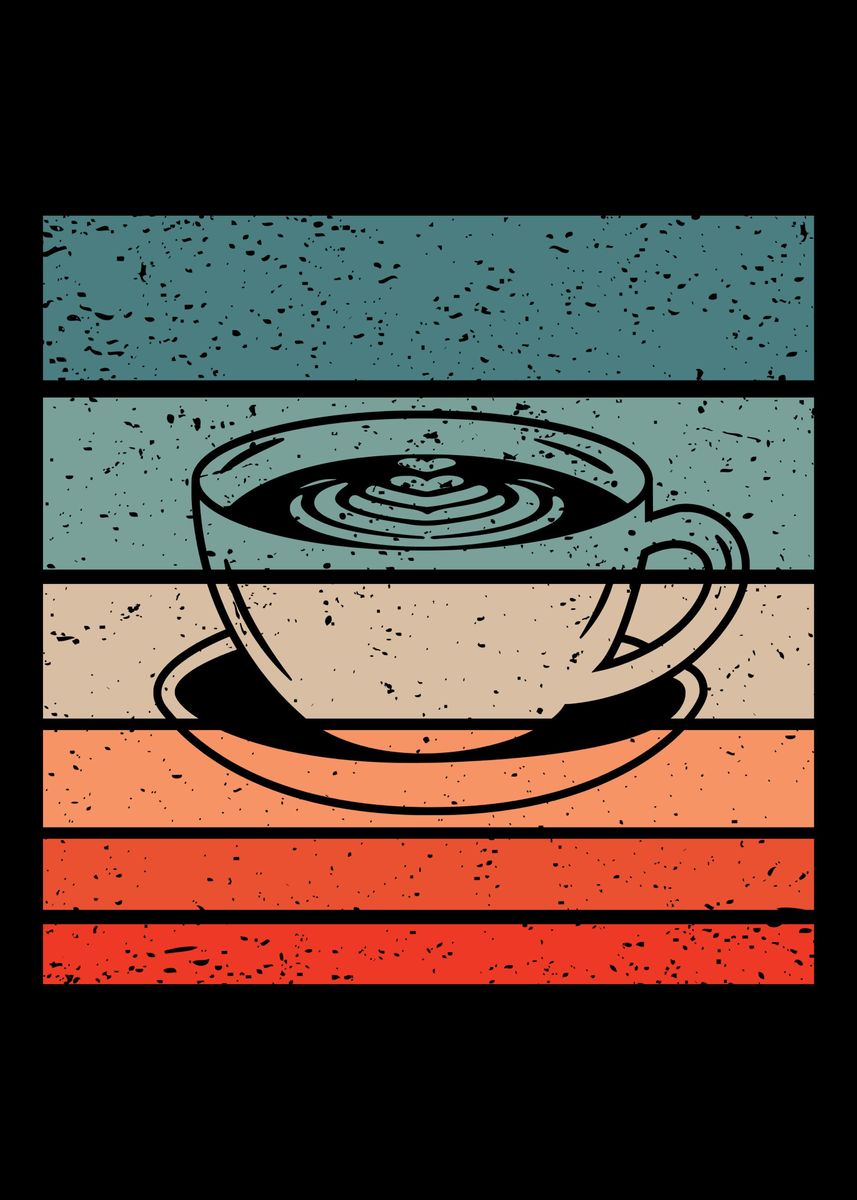 'Coffee Retro Vintage' Poster, picture, metal print, paint by ...