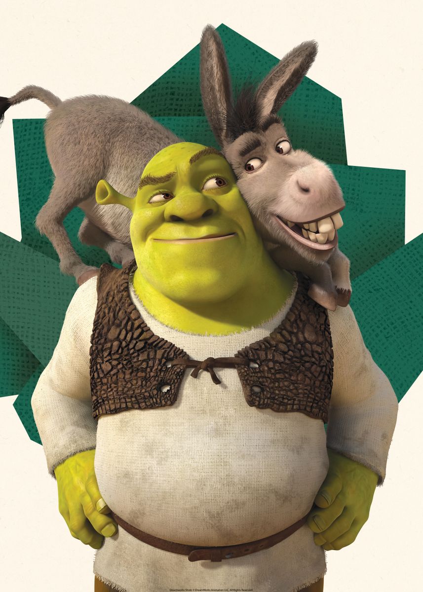 'You gotta have friends' Poster, picture, metal print, paint by Shrek ...