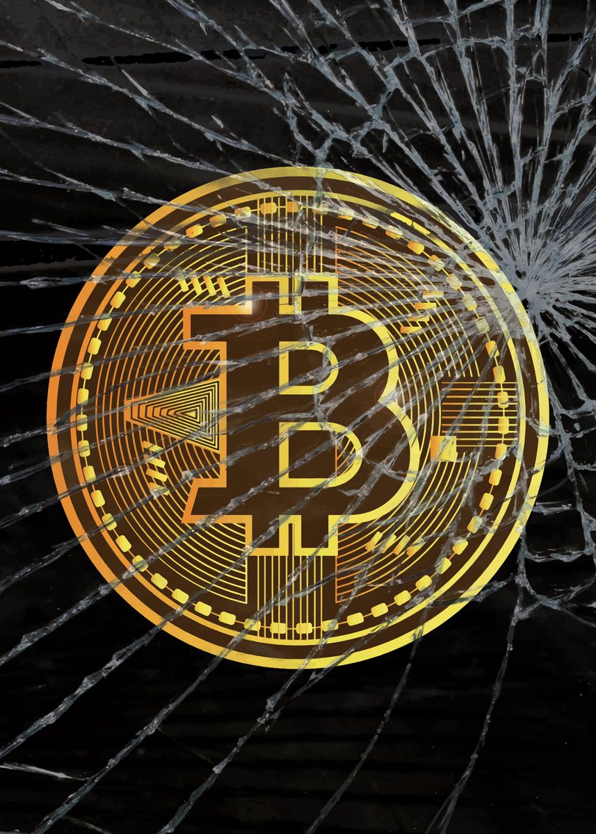 'Crypto Bitcoin Wall Art' Poster by Decoratier Qwerdenker | Displate