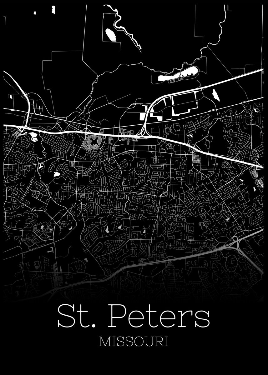 'St Peters Missouri ' Poster, picture, metal print, paint by RelDesign ...
