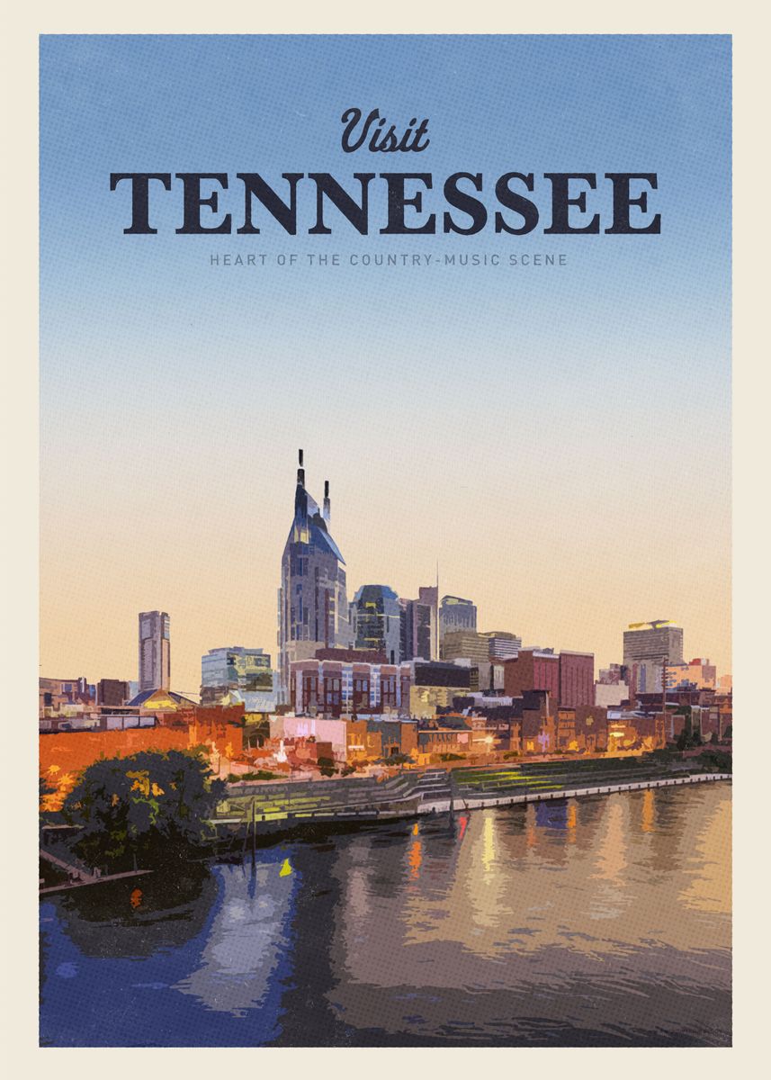 'Visit Tennessee' Poster, picture, metal print, paint by Mercury Club ...