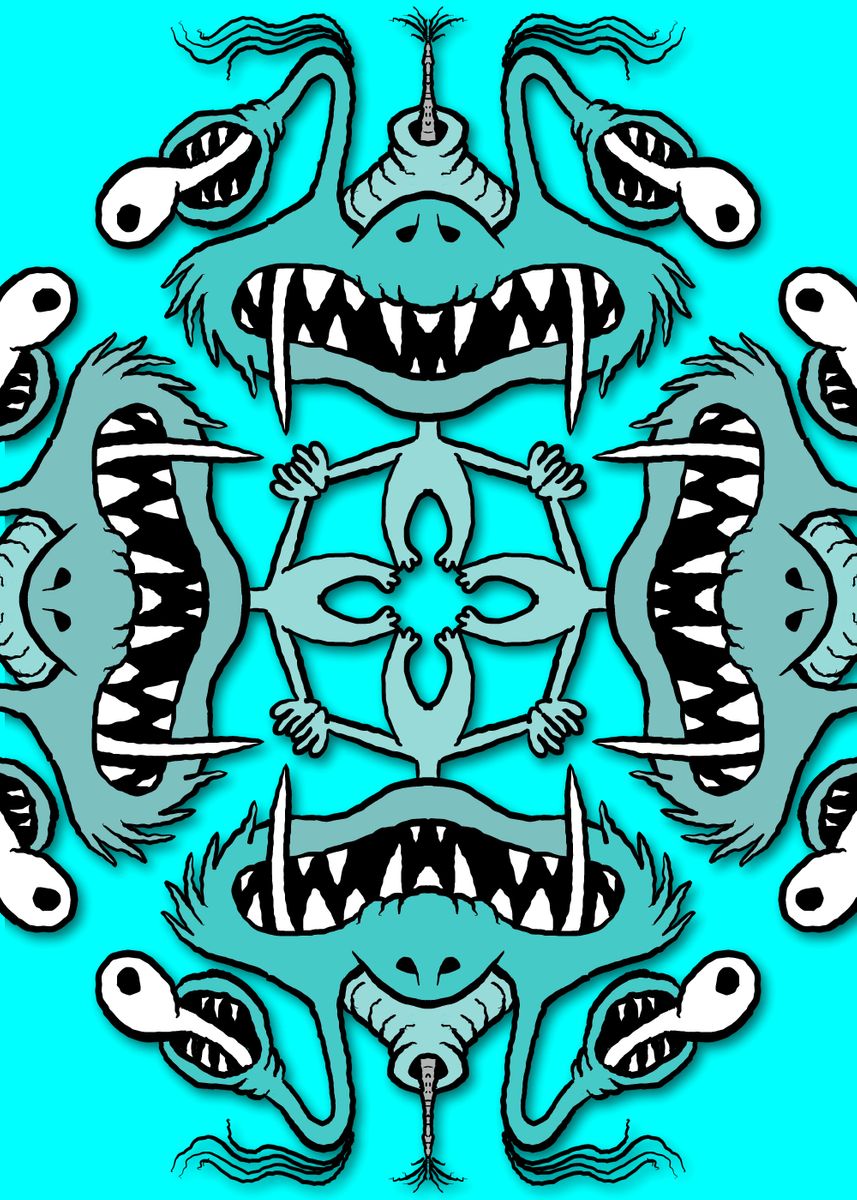 'alien monster cartoon ' Poster by Faruken Bayraktare | Displate