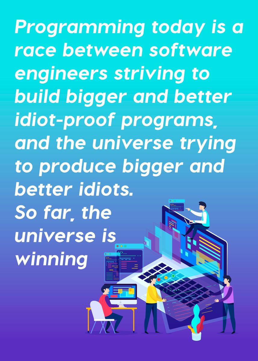 'Rick Cook Quote ' Poster, picture, metal print, paint by Reflection ...