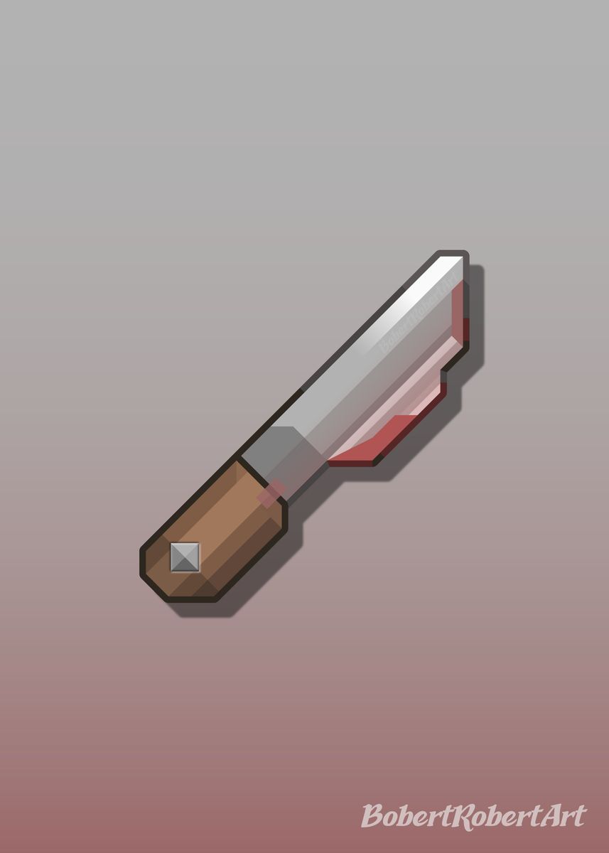 'Terraria Psycho Knife' Poster, picture, metal print, paint by ...