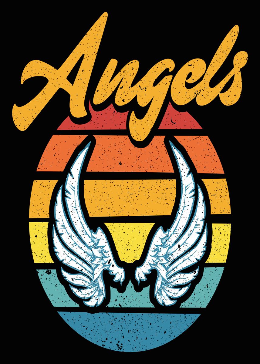 'Angels vintage retro' Poster by Bombdesign | Displate