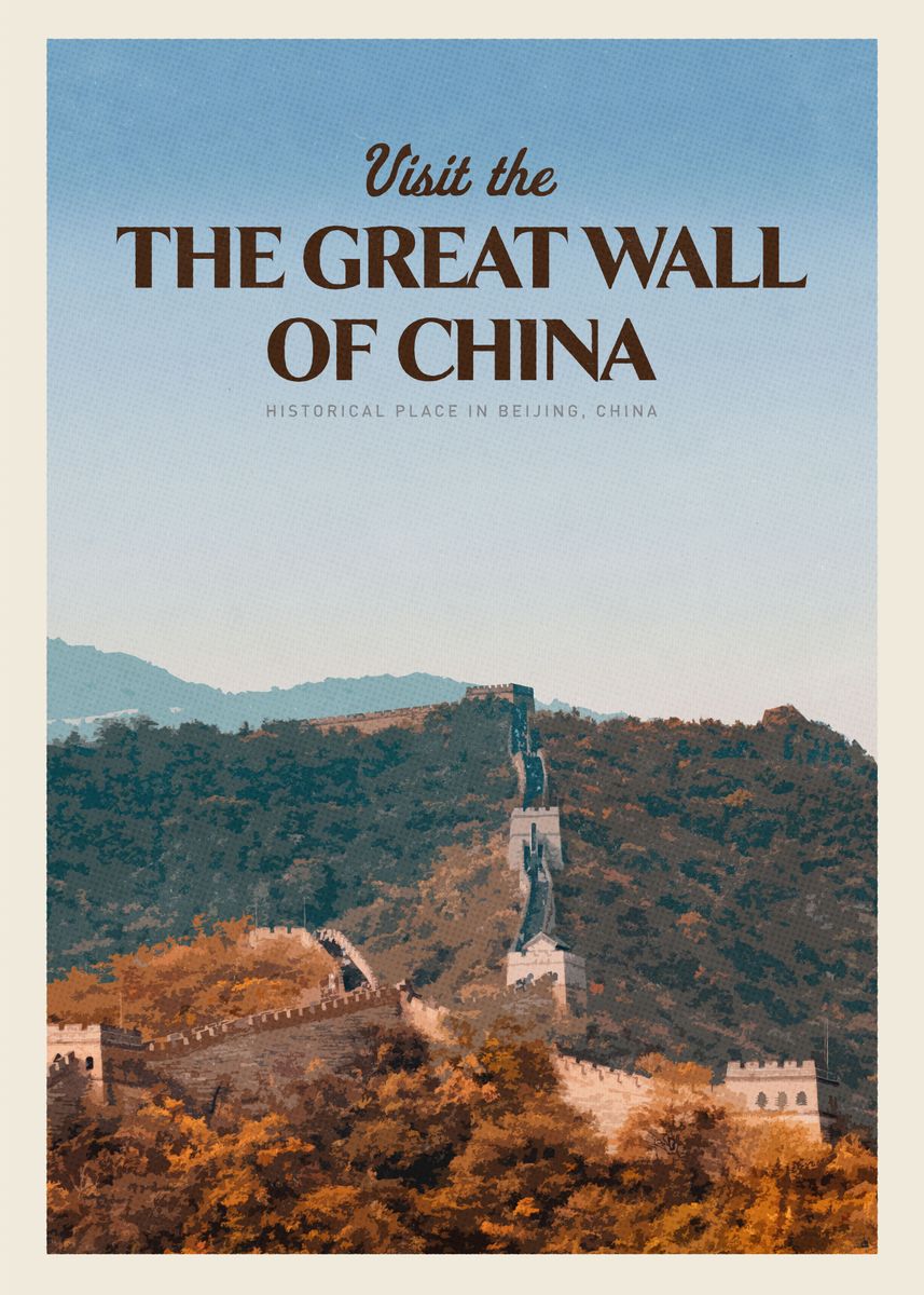 'Great Wall of China' Poster by Mercury Club | Displate