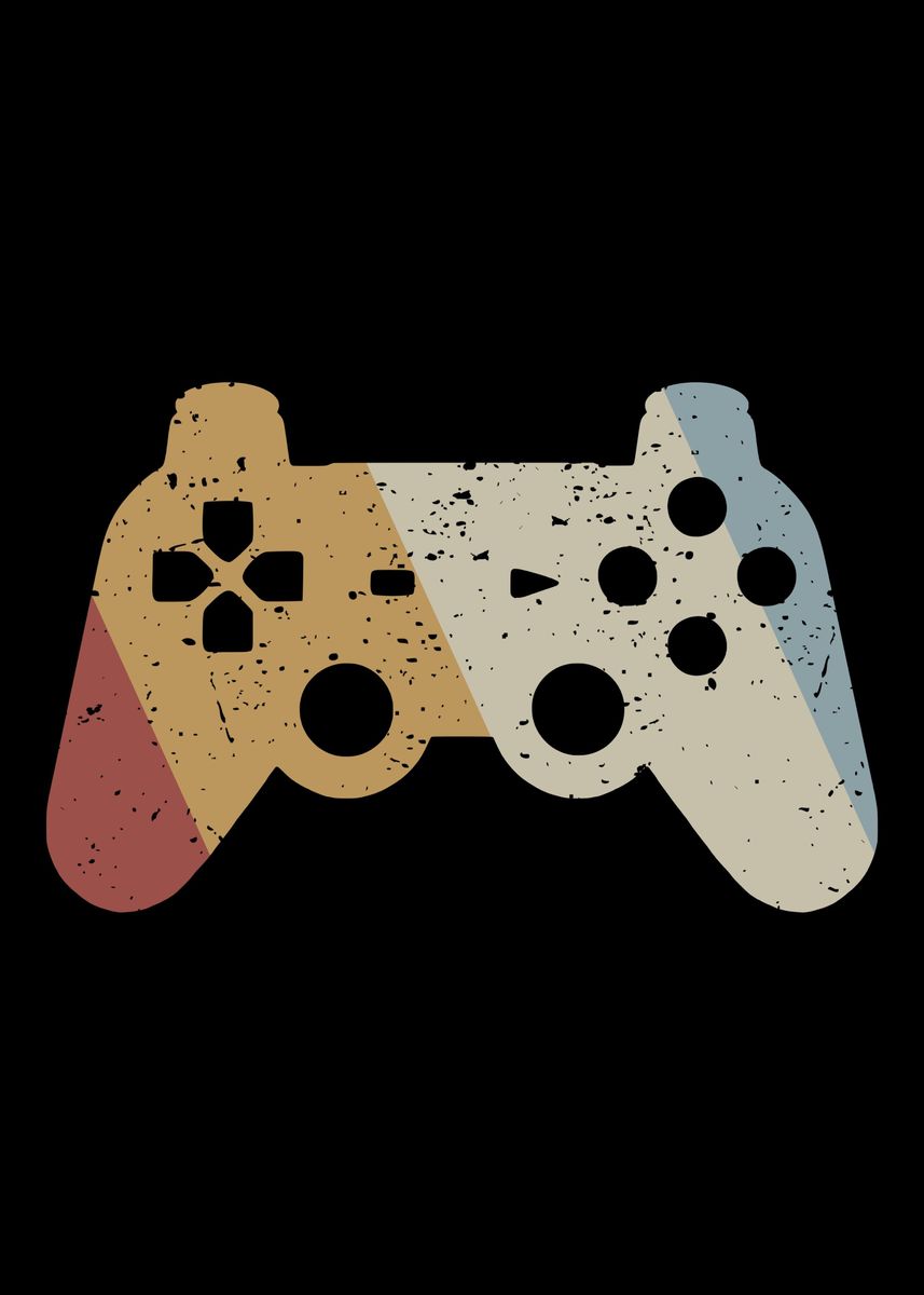 'Controller Retro Vintage' Poster, picture, metal print, paint by ...