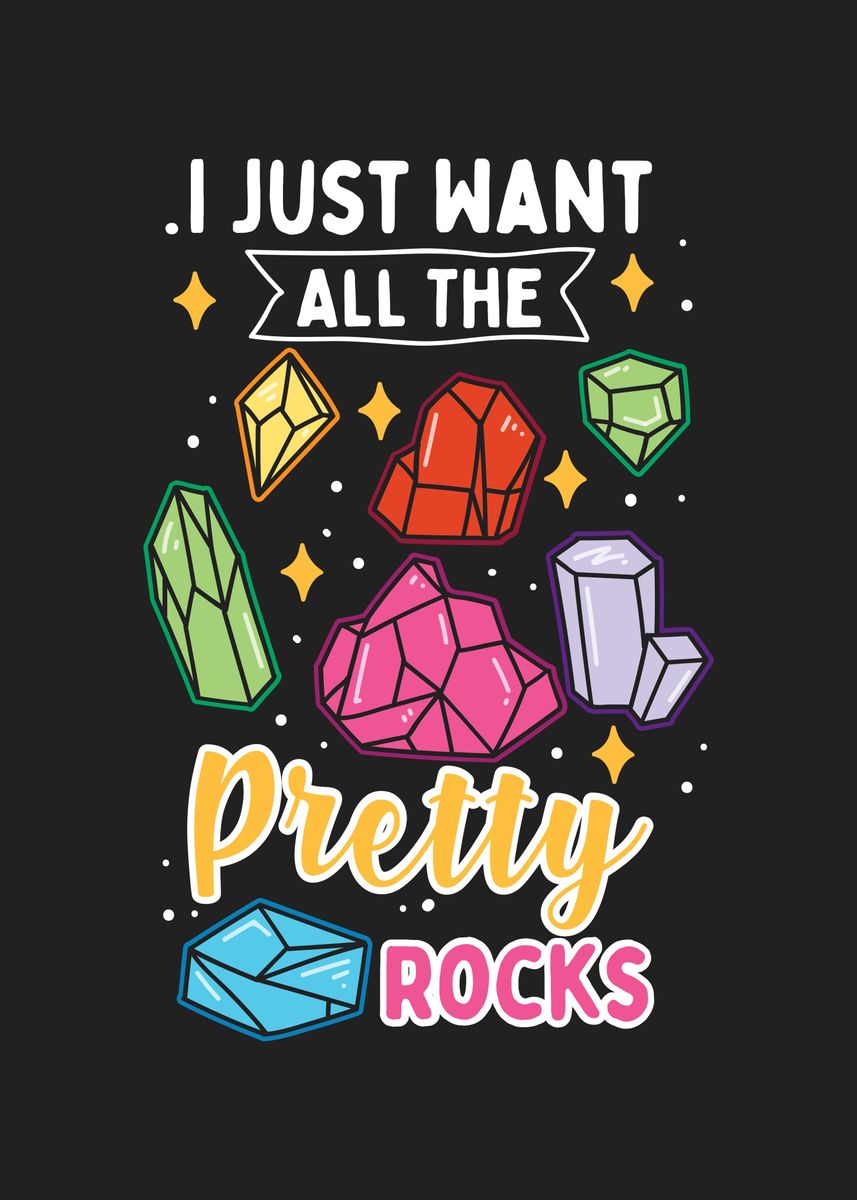 'Pretty Rocks' Poster, picture, metal print, paint by maxdesign | Displate