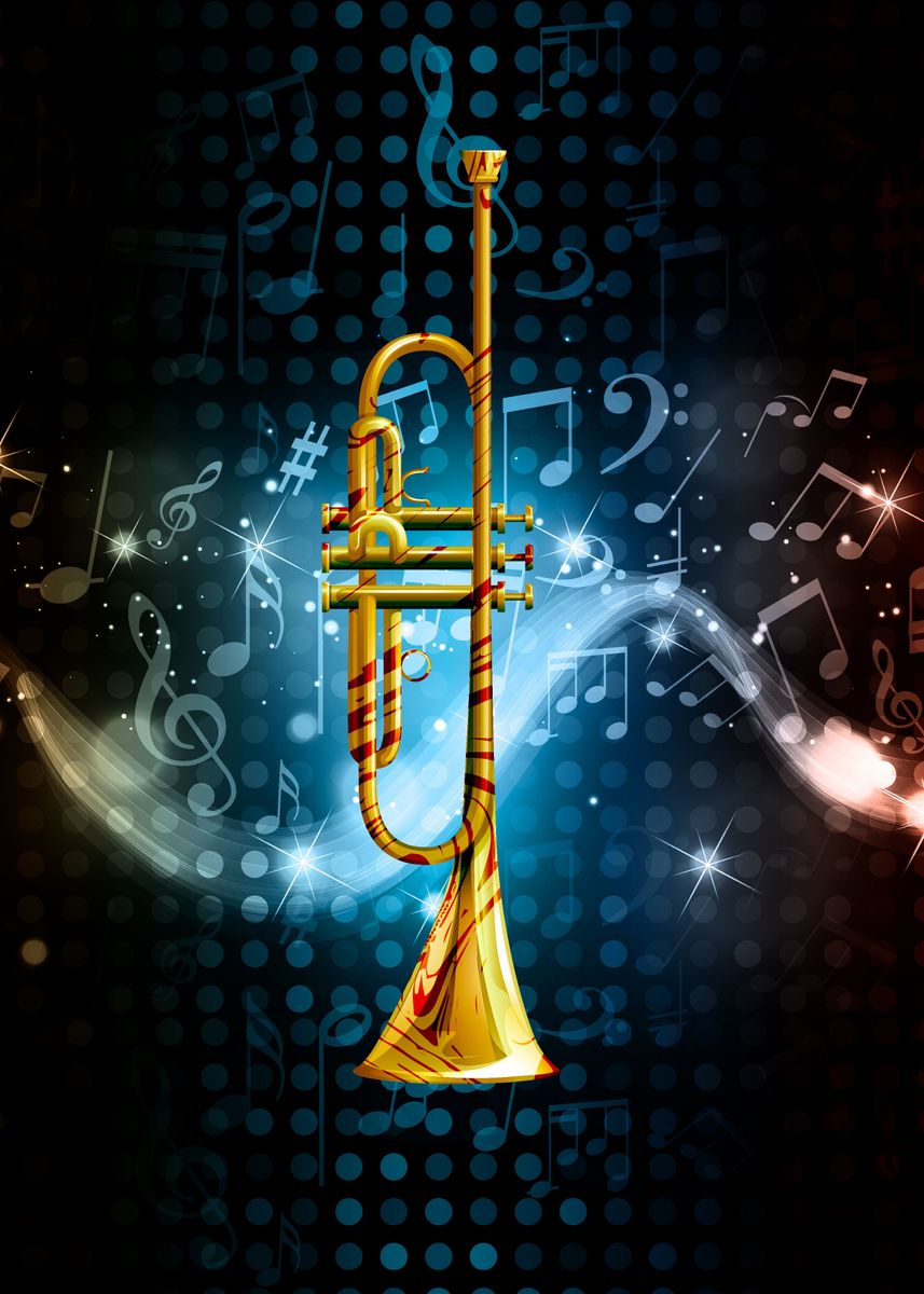 'Trombone' Poster, picture, metal print, paint by Musical Instrument ...